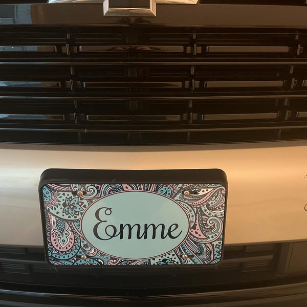 Pink Glitter Like Personalized Monogrammed License Plate Car Tag ...