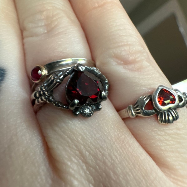 Exquisite Handmade Sterling Silver Claddagh Ring With Emerald - Unique ...