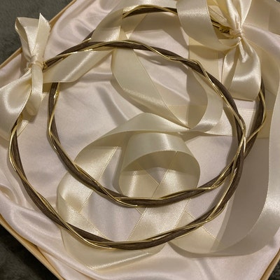 ORTHODOX WEDDING Crown-stefana Wedding Crowns With 2 Wooden Rods-rustic ...