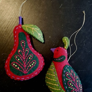 Partridge & Pear PDF Pattern for a Hand Sewn Wool Felt - Etsy