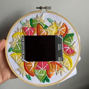 PDF Pattern, Nature Embroidery, Instax Mini Polaroid Frame, Photo ...