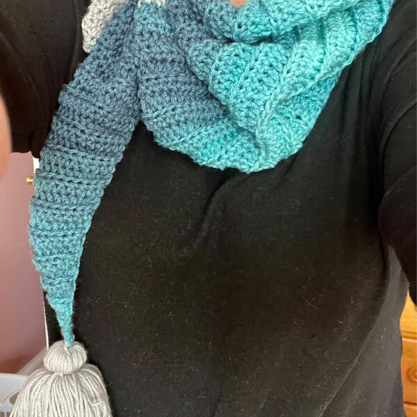 Waterfall Wrap Scarf Pattern | PDF CROCHET PATTERN | Easy Pull Through ...