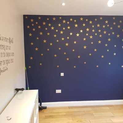 120 Gold Star Wall Stickers Gold Wall Decals Star Wall Decals - Etsy
