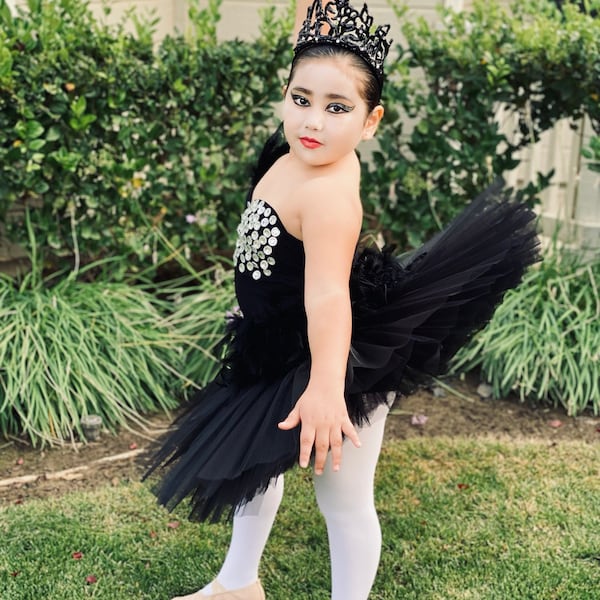 Black Crown, Swan Lake Odile Costume, Melted Crown, Black Tiara, Ballet ...