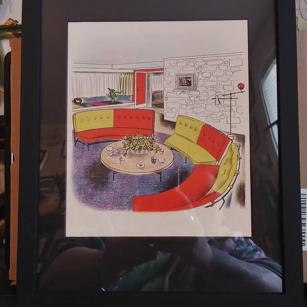 1951 ROGER EXCOFFON Advert for BANCO Fonderie Olive. Italy Paris ...