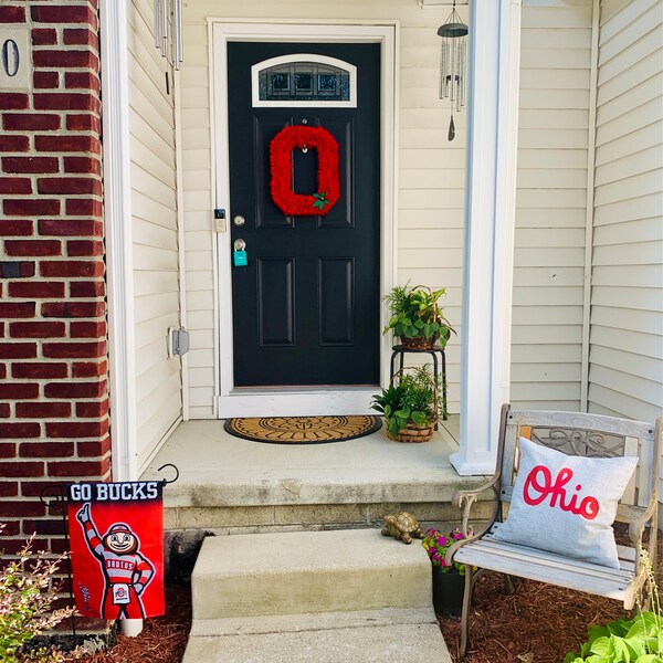 The Ohio State University Block O Wreath - All Scarlet (red) - Etsy