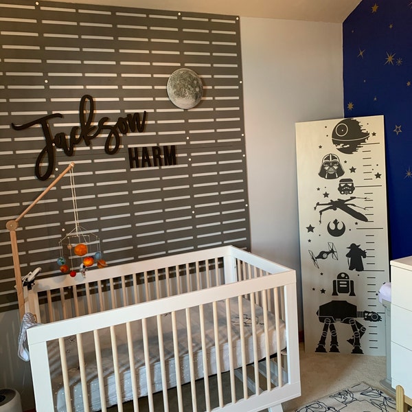 Star Wars Inspired Grow Chart Decal, Child Growth Chart, Mandalorian ...