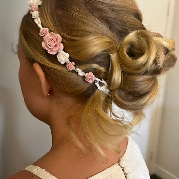 Blue and White Wedding Headpiece. Light Blue Wedding Hair Flower ...