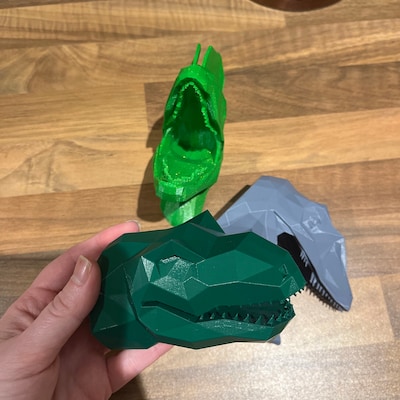 Diddy Dino Geometric T-rex Head Dinosaur Wall Art Modern 3D Printed ...