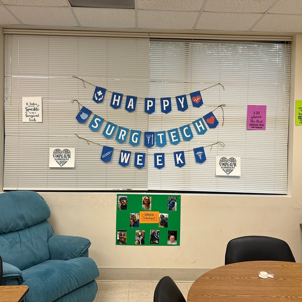 Surgical Scrub Tech Printable Sign, Happy Surgical Scrub Tech Week ...