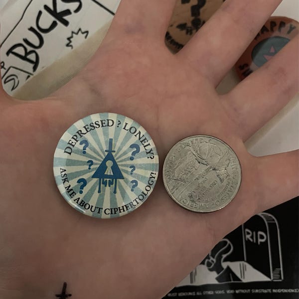 Bill Cipher Inspired Buttons - Etsy