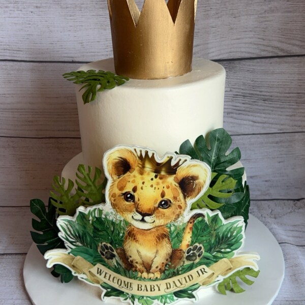 Safari Baby Shower Cake Topper, Lion King Party Decor, Jungle Baby ...