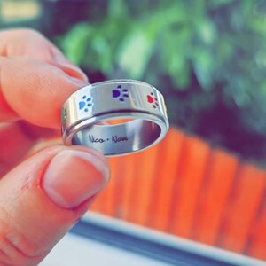 Custom Birthstone Retro Dark Rose Dice Ring DND Custom - Etsy