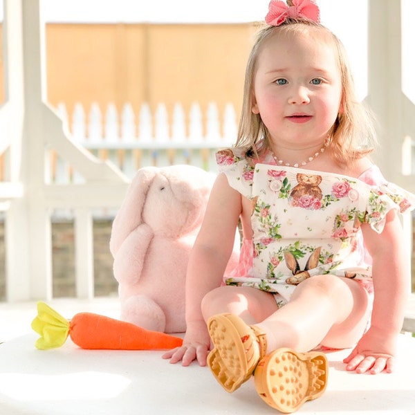Easter Bunny Romper, Baby Girl Romper, Easter Outfit, Bunny Outfit - Etsy