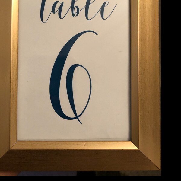 Table Numbers Navy Elegant Table Numbers 1-40 Modern Table Numbers ...