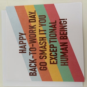Return to Work Greeting Card - Motivational End of Maternity Leave ...