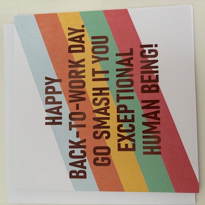 Return to Work Greeting Card Motivational for End of Maternity Leave ...