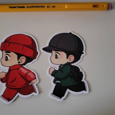 KINNPORSCHE the Series Running Chibi Stickers - Etsy