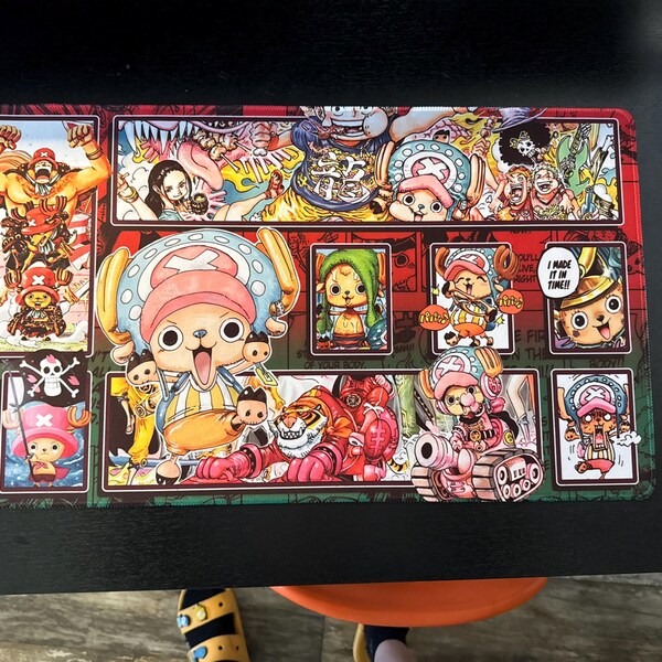 OP Playmat Portgas D. Ace Blue/yellow Mat Zones Stitched Edges Anime ...