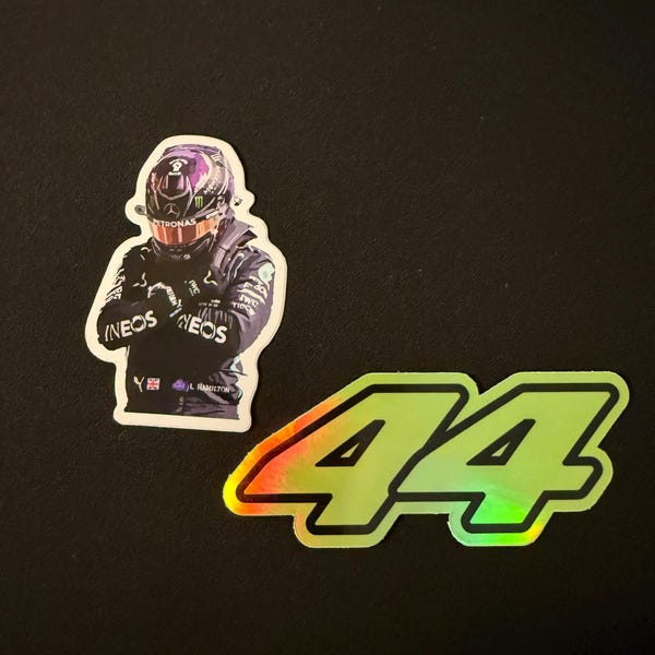 Lewis Hamilton NEW 2023 F1 44 Number Sticker Formula One Motorsport ...