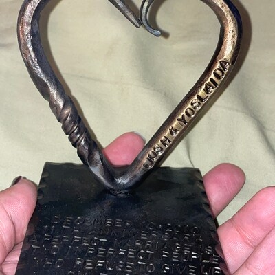 6th Anniversary Gift , Iron Keychain ,iron Wedding , Hand Forged Iron ...