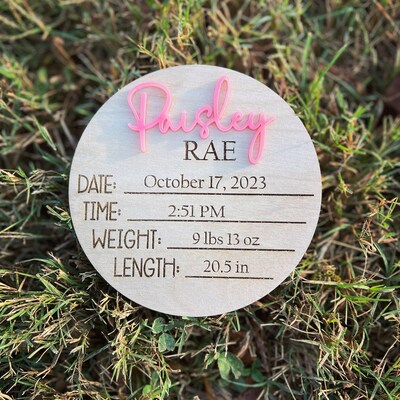 Personalized Baby Stat Sign Svg, Baby Stat Svg, Birth Stat Sign Svg ...