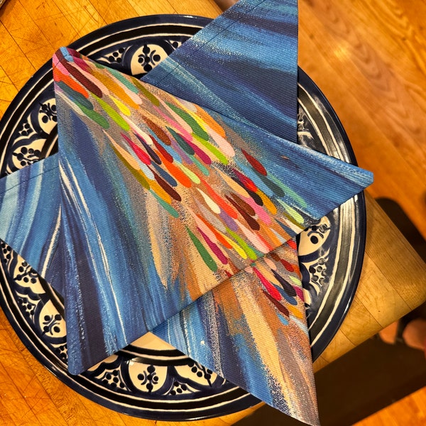 Crossing the Red Sea Passover Tablecloth: Hand-painted Cotton Seder ...