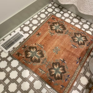 Small Square Rug Rustic Small Rugwool Bohemian Rug Small - Etsy