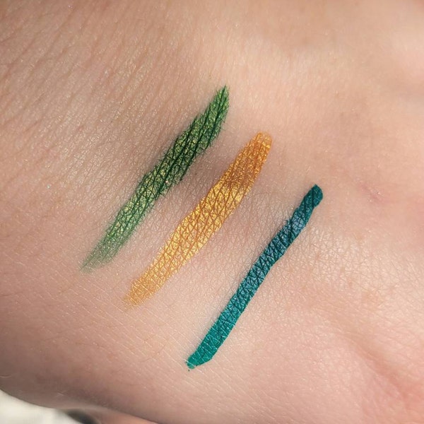 Green and Gold Graphic Eyeliner Duo, Green Eyeliner, Gold Eyeliner ...