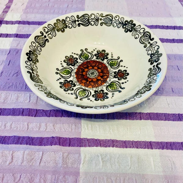 Antique Booths Chinese Tree Pattern A8001 Fluted Soup Pudding Plate 8 1 ...