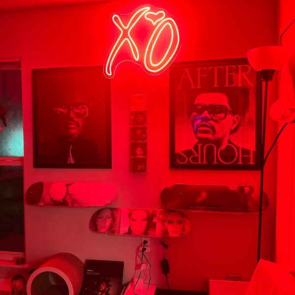 XO Neon Sign With Heart, Custom Wedding Home Party Decor, Personalized ...