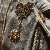SPIDERWEB ENAMEL PIN, Spider Pin, Web Pin, Spider Web Pin, Horror Pin ...