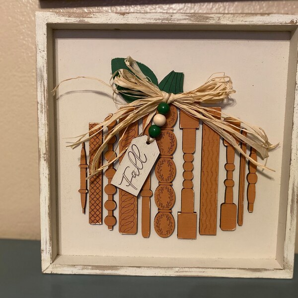 Spindle Pumpkin Pictures Home Decor Svg Digital File With Spindles to ...