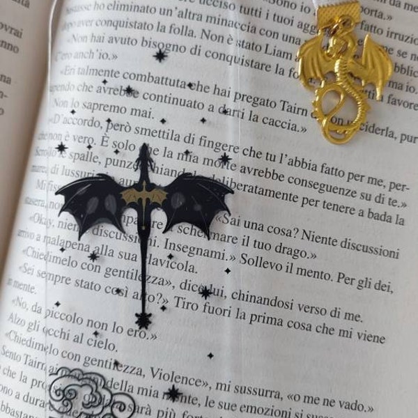Fourth Wing Acrylic Bookmark With Signet - Etsy