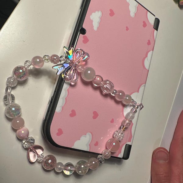 Pink Bow Tie Phone Charm Strap, Phone Lanyard, Phone Accessory, Gift ...