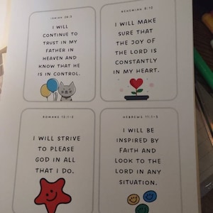 Bible Affirmation Cards Printable - Christian Affirmations - Printable ...