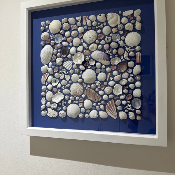 Rockpool in Blue and White With a Splash of Pink, Coastal Art, Coastal ...
