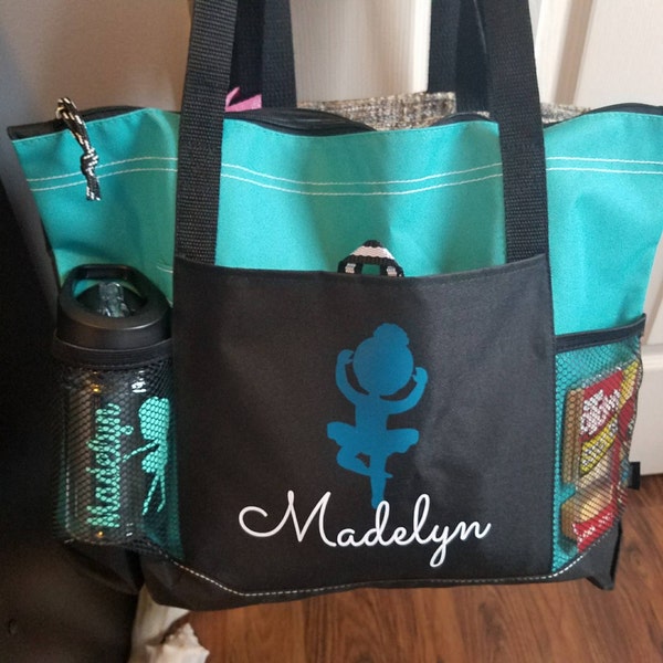 Custom Dance Bag, Dance Tote Bag, Personalized Tote, Pink Tote Bag ...