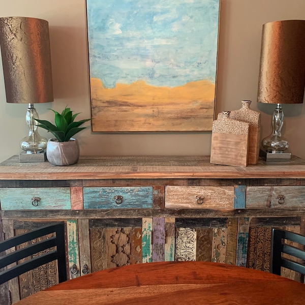 Original Wide Painting "reverence" / XL Wall Art / Uplifting Abstract ...