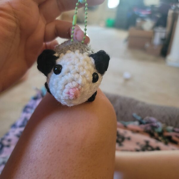 Crochet Possum Pattern NO SEW PDF Download Mini Opossum Keychain Baby ...
