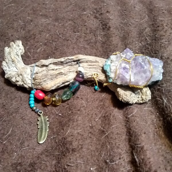 Home Protection Amulet, Wire Sun Catcher, Beaded Wall Decor ...