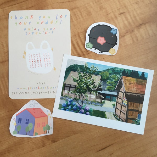 Cottage Core Washi Tape Houses, Flowers, Sheep, Cottages, Nature, Trees ...