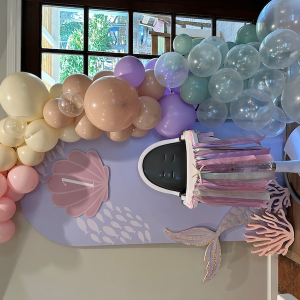 Mermaid DIY Balloon Arch Kit | Mermaid Themed Balloon Garland | Pastel ...