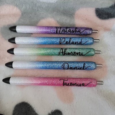 Ombre Glitter Pens, Pink Blue Purple Green Yellow Orange Red to White ...