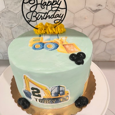 Printable EXCAVATOR Cake Topper,excavator Cake Topper, Construction ...