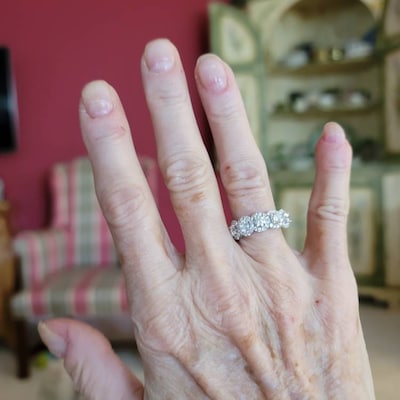 Diamond Initial Signet Ring Alphabet Letters Rings Simple Thumb Index ...