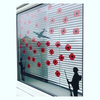 Poppy Window Stickers Poppies Day Remembrance Tribute Scene Kit Cars ...