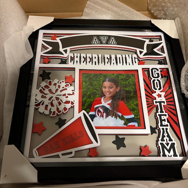 Custom Cheerleading Shadow Box - Etsy