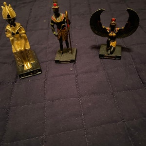 Vintage Isis Mini Statue Small Hand-painted Ancient Egyptian Goddess ...