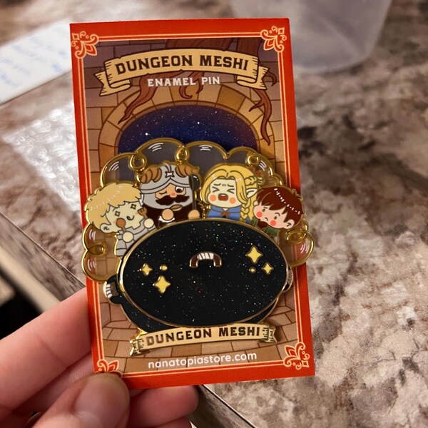 Dunmeshi Hotpot Magnetic Enamel Pins | Delicious in Dungeon Pin | Cute ...